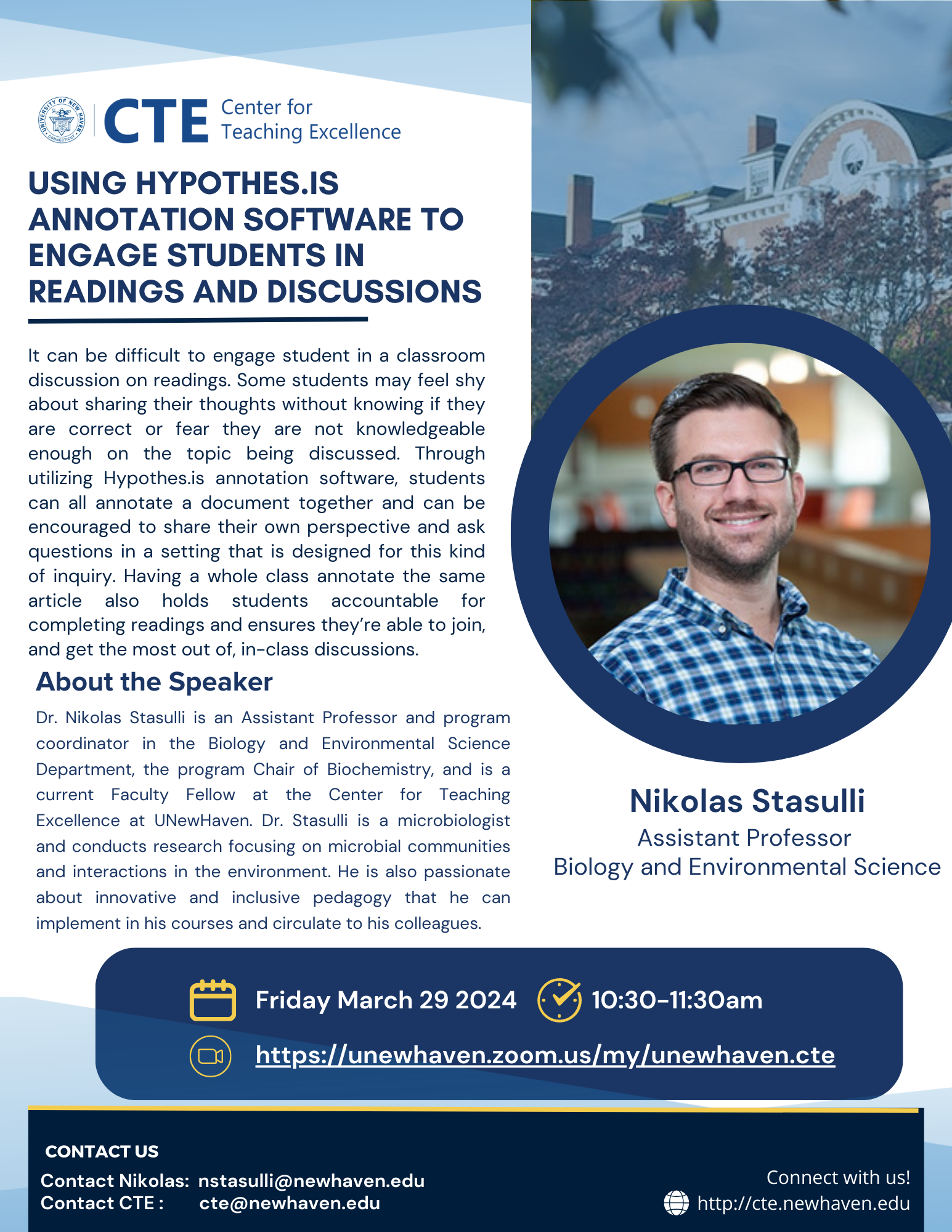 Upcoming Events – CTE.newhaven.edu